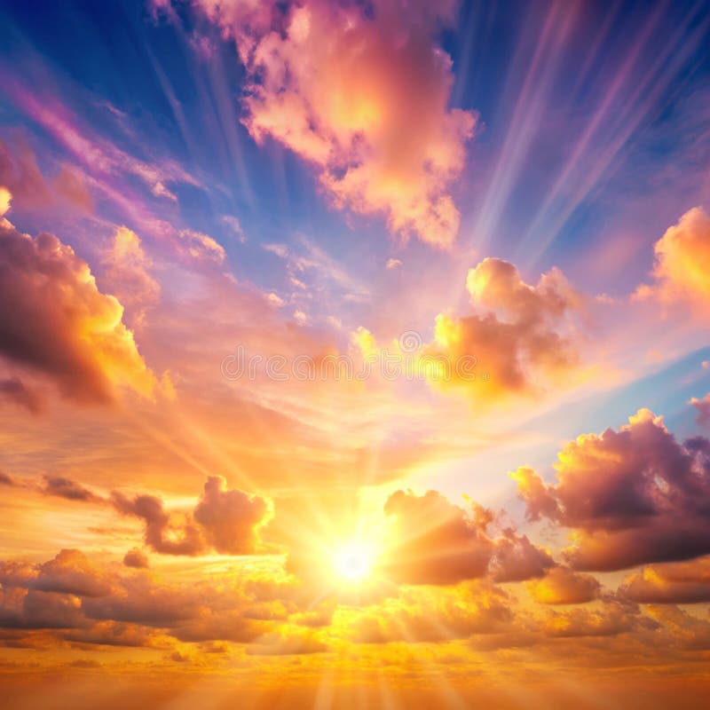 Soft Pink and Yellow Sunrise Sky Background Stock Illustration ...