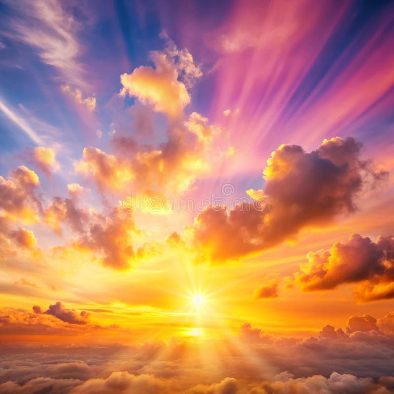 Soft Pink and Yellow Sunrise Sky Background Stock Illustration ...