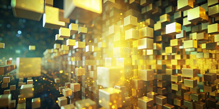 Soft Playful Pixel Art Background a Light Yellow Bokeh Effect for ...