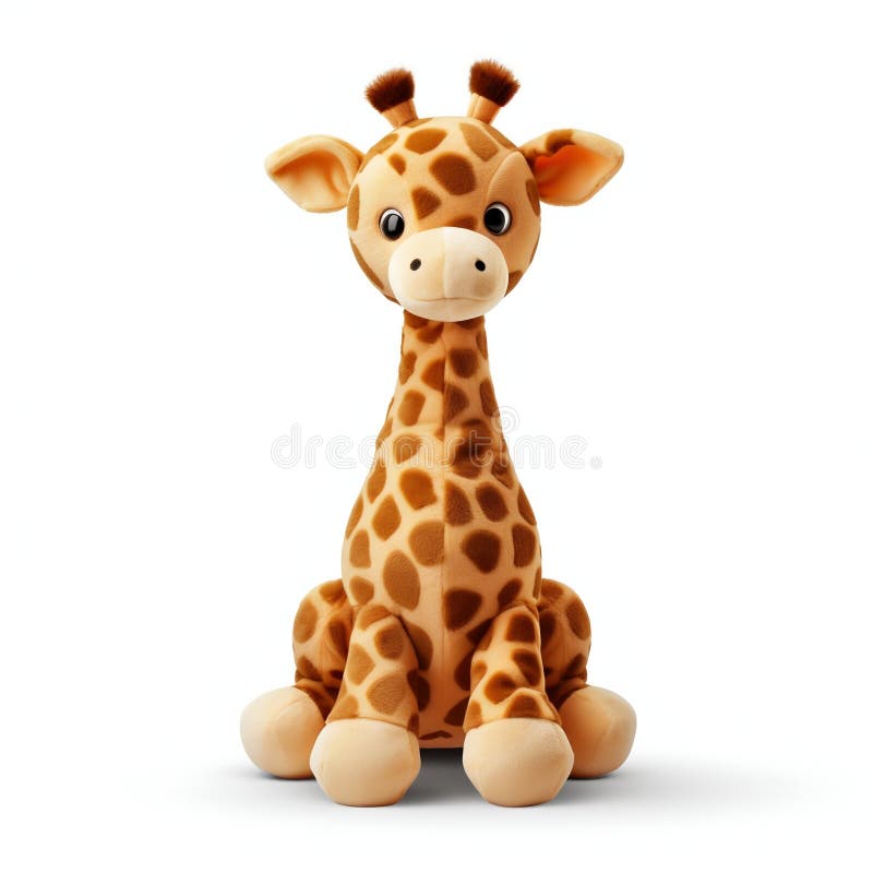Soft Plush Giraffe Isolated on White Background. Generative Ai Stock ...