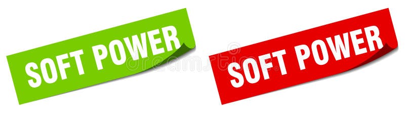 Soft Power Sticker. Soft Power Sign Set Stock Vector - Illustration of ...