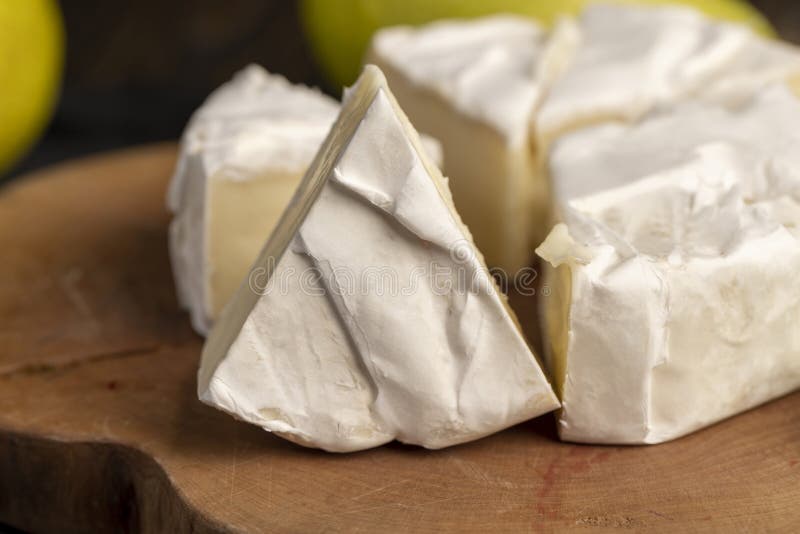 Soft Processed Cheese with Edible White Mold Stock Photo - Image of ...