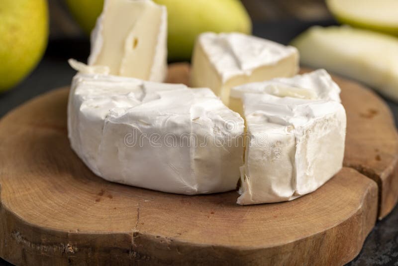 Soft Processed Cheese with Edible White Mold Stock Image - Image of ...