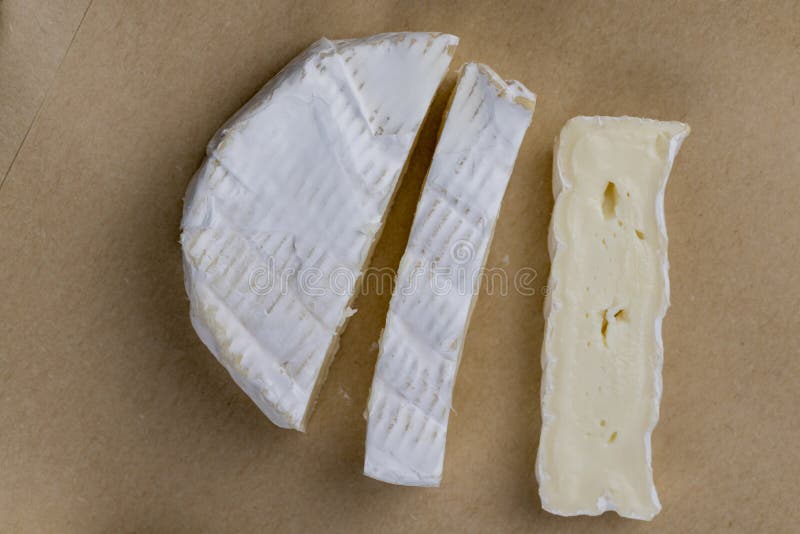 Soft Processed Cheese with White Mold on the Table Stock Photo - Image ...