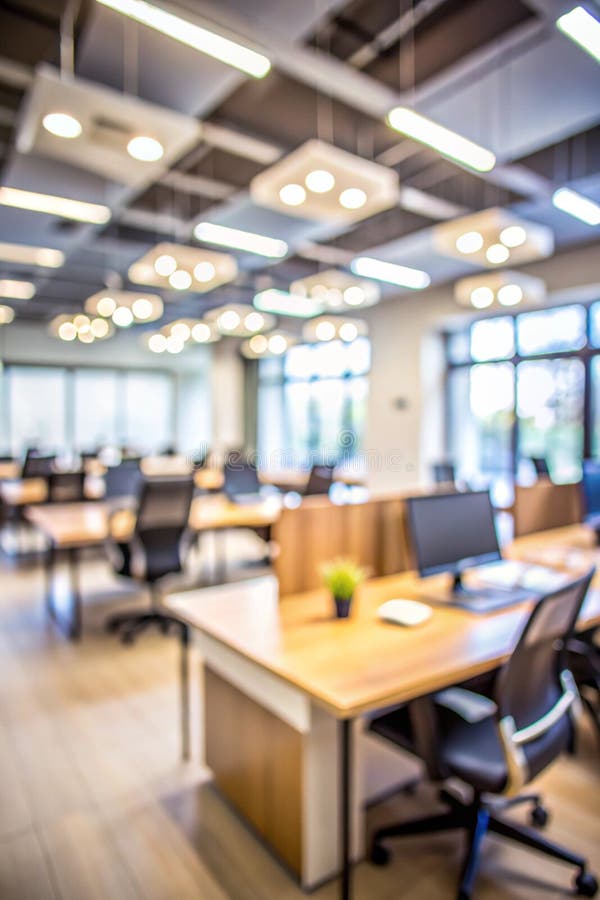 BLURRED OFFICE BACKGROUND stock illustration. Illustration of workplace ...