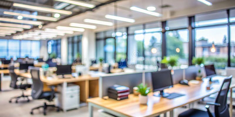 BLURRED OFFICE BACKGROUND stock illustration. Illustration of blur ...