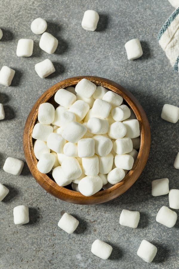 Soft Puffy White Mini Marshmallows Stock Photo - Image of ingredient ...