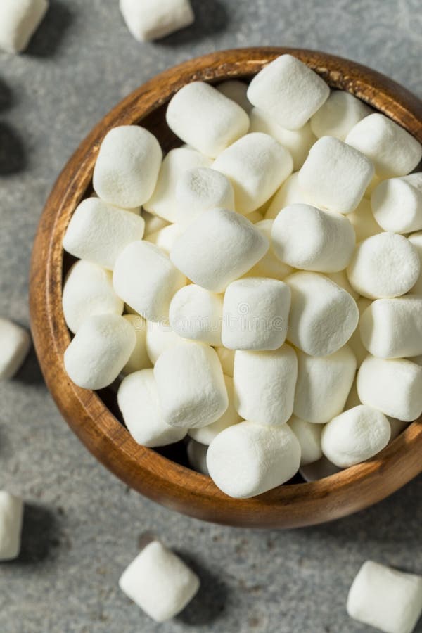 Soft Puffy White Mini Marshmallows Stock Image - Image of holiday ...