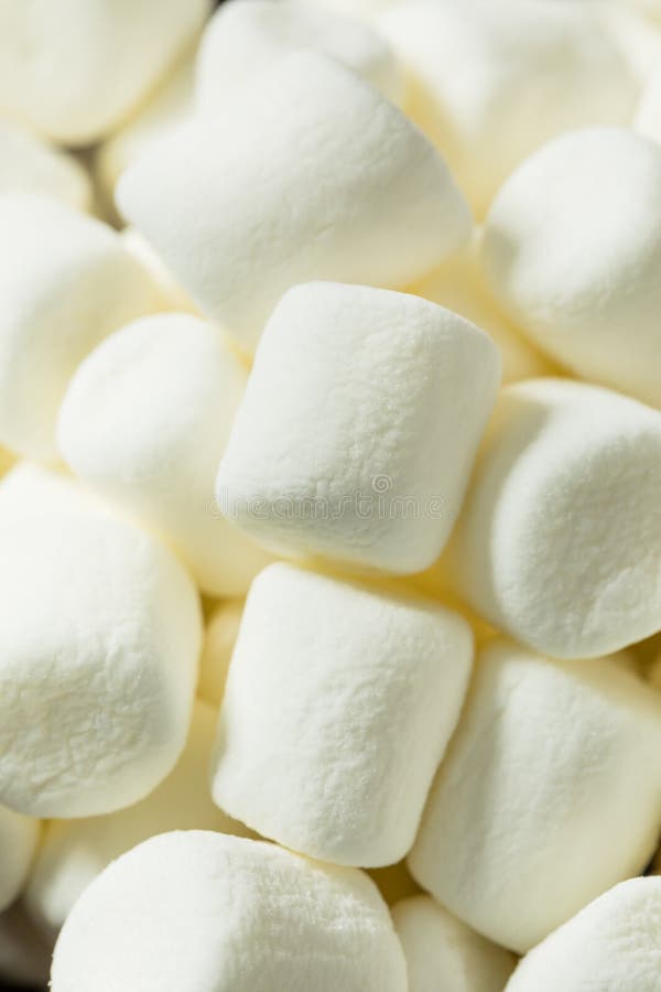 Soft Puffy White Mini Marshmallows Stock Photo - Image of snack ...