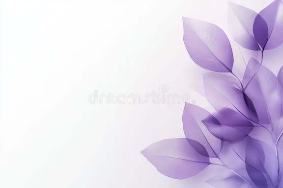 A Soft, Purple Leaf Design on a Light Background, Ideal for Backgrounds ...