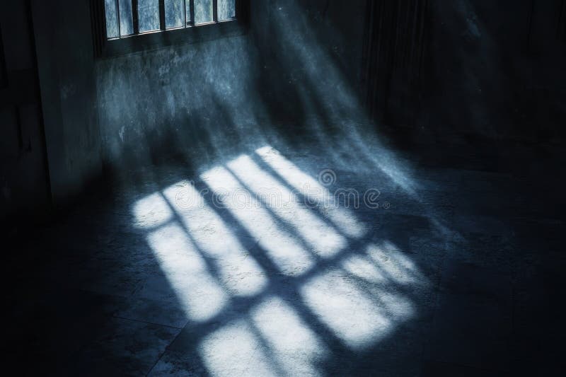 Soft Rays of Light Filtering through a Dusty Window in an Empty Room ...