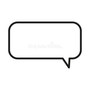 Soft Rectangle Dialogue Frame Message Window Chat Box Outline 