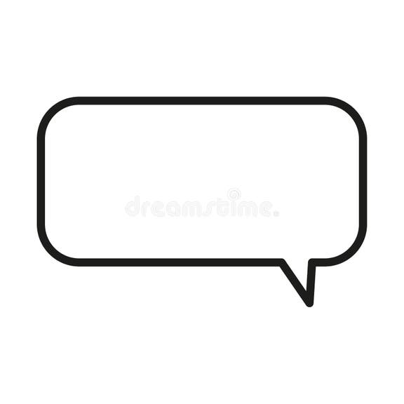 Soft Rectangle Dialogue Frame. Message Window. Chat Box. Outline ...