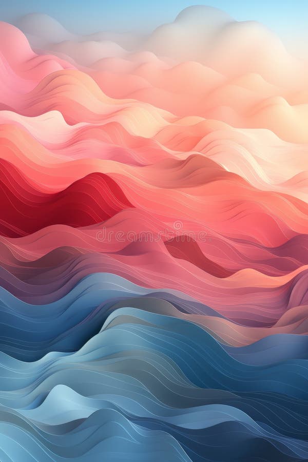 Soft Red and Blue Gradient Backdrop, Created with Generative AI Stock ...