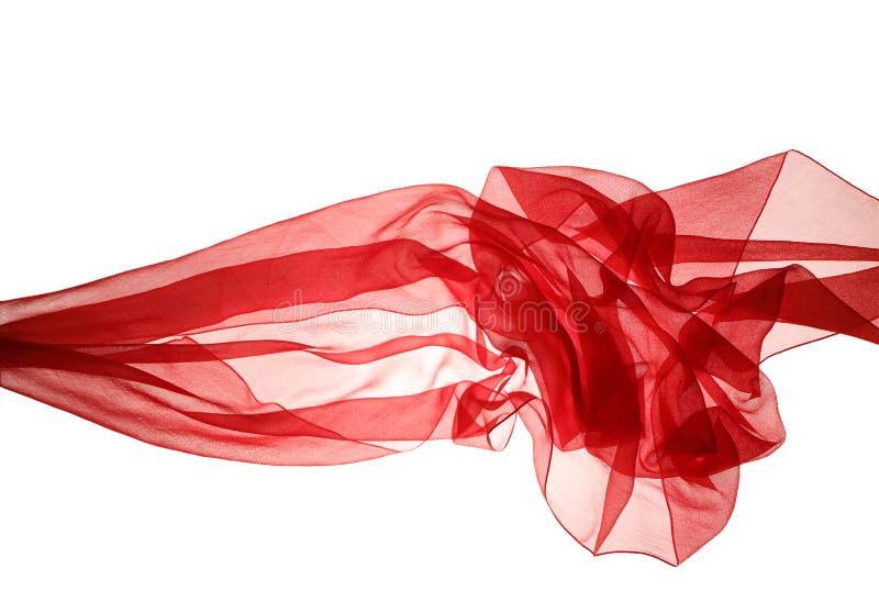 Soft Red Chiffon with Curve and Wave Stock Image - Image of curve ...