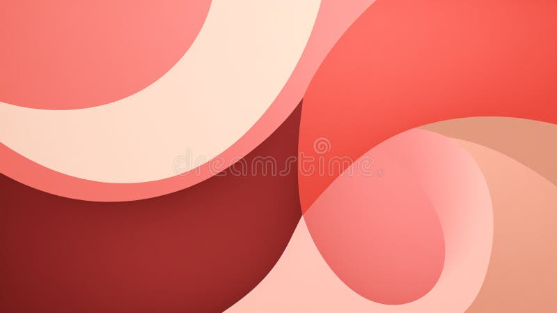 Soft Red Curves, Abstract Organic Shapes, Warm Romantic Background with ...