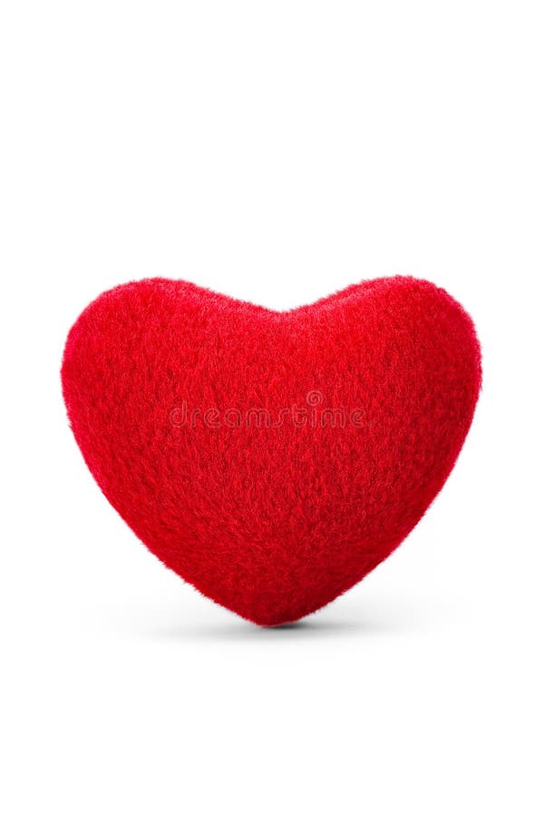 Fluffy soft red heart stock image. Image of valentines - 4271873