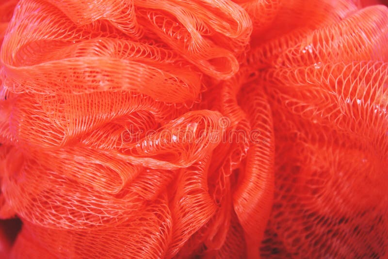 Soft Red Sponge for Bath and Shower, Background and Texture Stock Image ...