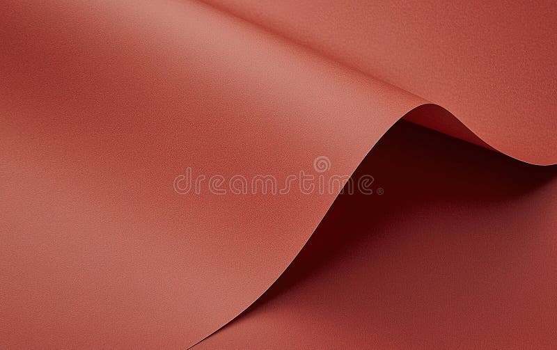 Soft, Red Textured Paper Rolls Gently in Waves, Creating a Visually ...