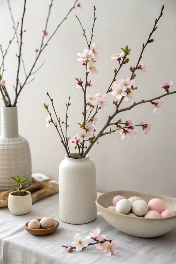 Minimalist spring decor stock illustration. Illustration of trend ...