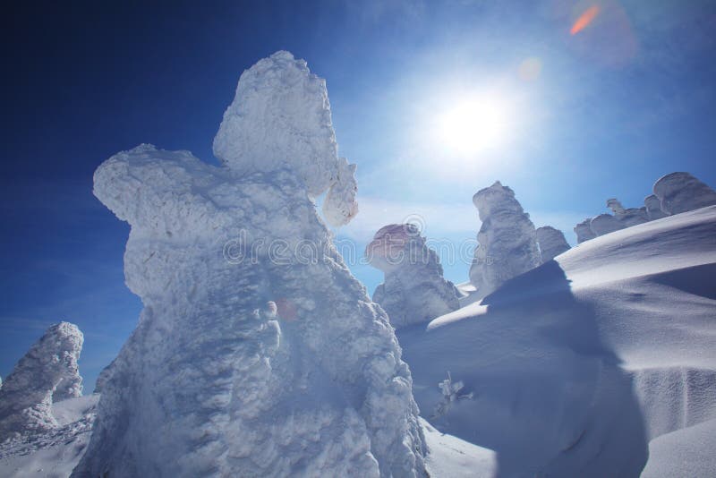 Soft rime, Mt.Zao in Japan stock photo. Image of beauty - 23766452
