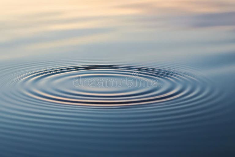 Soft Ripples on a Still Water Surface Reflect Natural Elegance at ...
