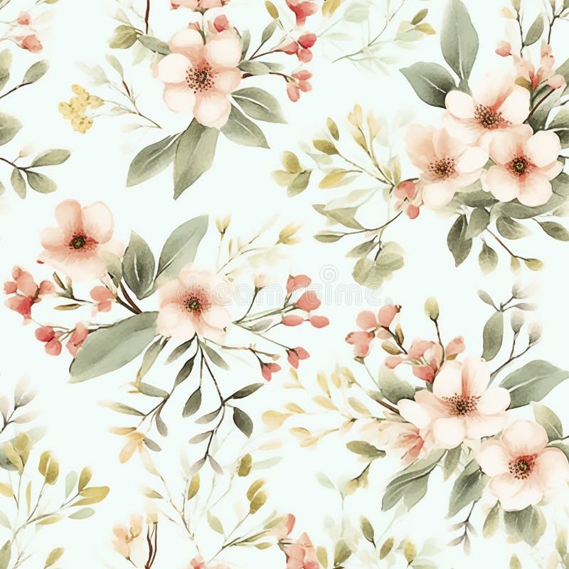 Soft and Romantic Spring Flower Seamless Pattern, Created with ...