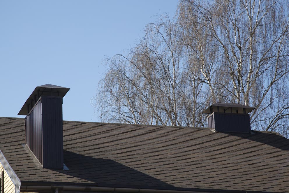 A Soft Roof. the Roof on the House Stock Image - Image of detail ...
