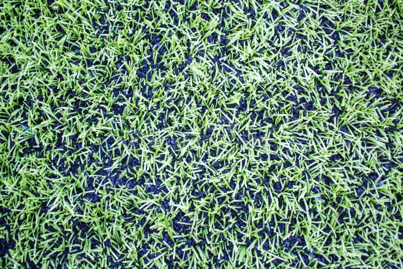 Soft Rubber Surface and Artificial Grass Stock Image - Image of ...