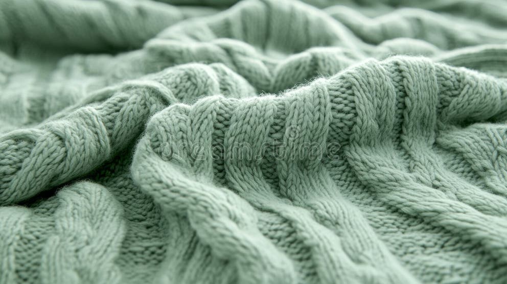 Soft Sage Green Cable Knit Texture Background Stock Illustration ...