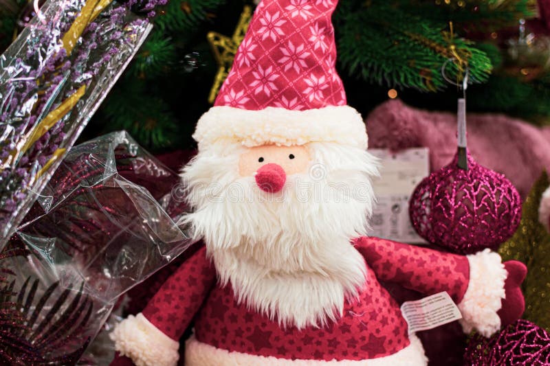 A soft Santa Claus toy stock image. Image of face, positive - 203520893