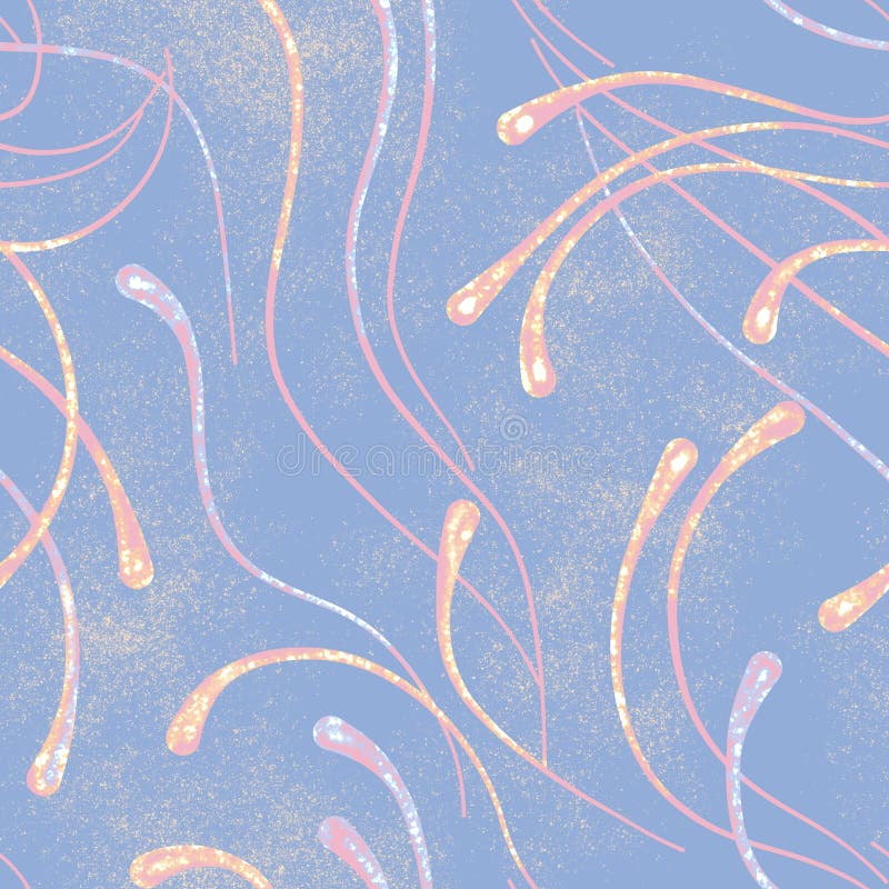 Soft Seamless Pattern of Abstract Wavy Lines. Stock Image - Image of ...