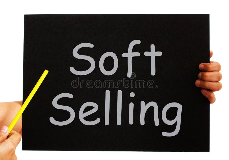 Soft Selling Blackboard Means Casual Advertising Stock Illustration ...