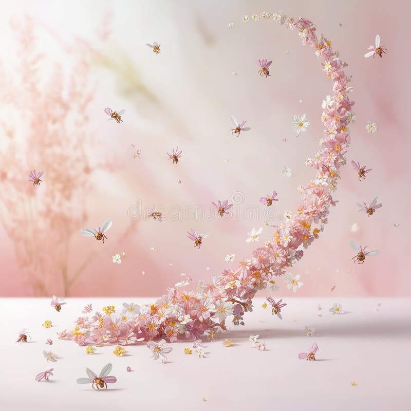 A Soft, Serene Backdrop Featuring a Delicate Blend of Light Pastel Pink ...