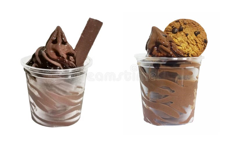 Soft Serve Ice Cream in a Cup with Topping Stock Image - Image of ...