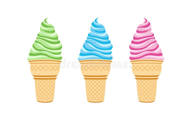 Twist Soft Serve Ice Cream Stock Illustrations – 429 Twist Soft Serve ...