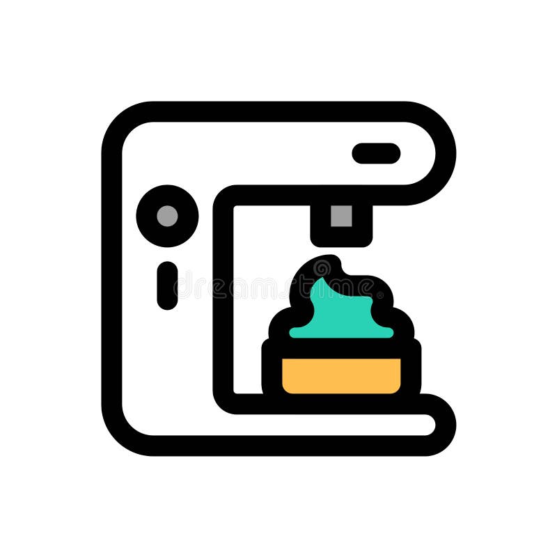 Soft Serve Machine Vector, Sweets Filled Icon Editable Outline Stock ...