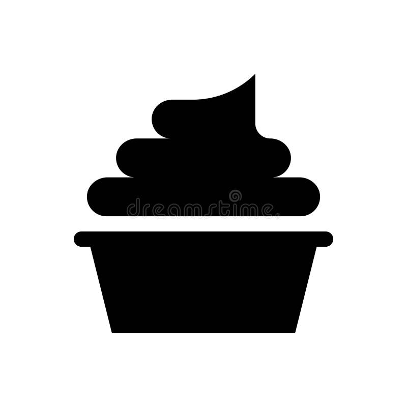 Soft Serve Vector Illustration, Sweets Solid Style Icon Stock Vector ...
