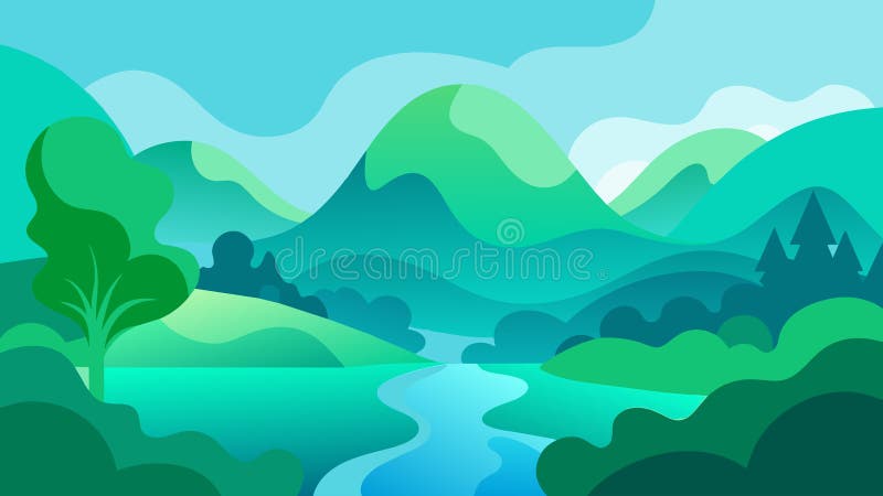 Soft Shades of Green and Blue Representing the Calmness and Stability ...