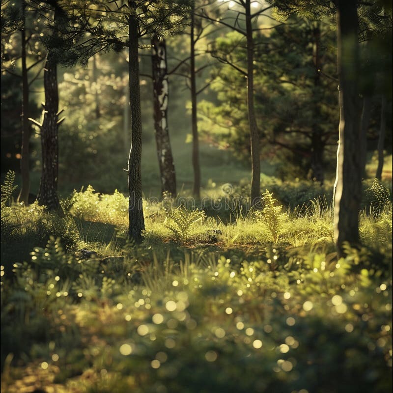 Soft Shadows and Dim Sunlight Create a Cool, Tranquil Scene in a ...