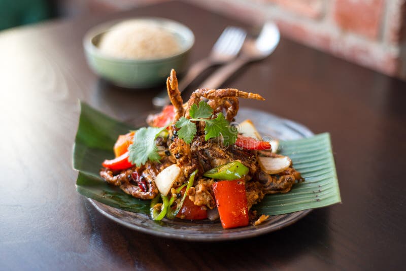 Soft shell crab. Thai food stock photo. Image of healthy - 63110028