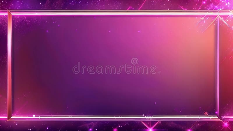 Animated Background with Pink Frame and Glitter Stock Footage - Video ...