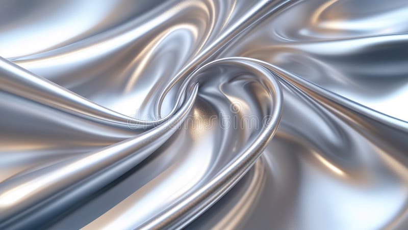 Soft and Shiny Silver Fabric Shimmers Under Gentle Light, Showcasing a ...