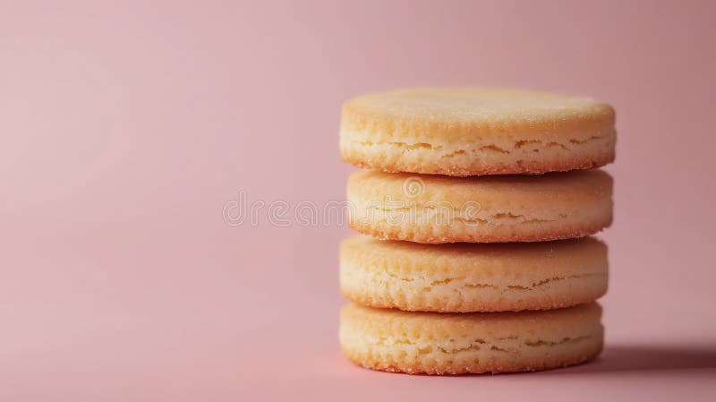 Soft Shortbread Cookies on Smooth Background Stock Photo - Image of ...