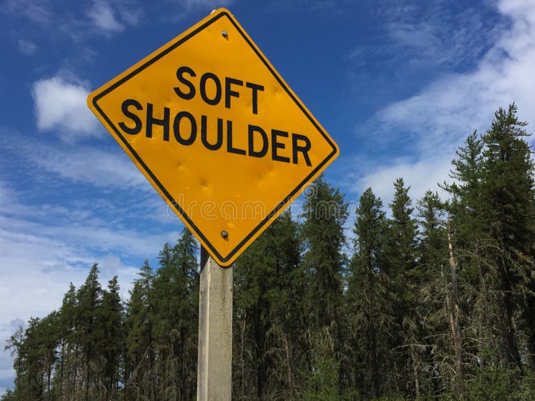 Soft Shoulder Sign Against Blue Sky Stock Photo - Image of america ...