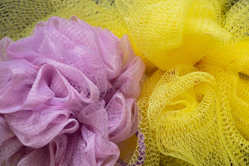 Soft Shower Sponge Close Up As Background Stock Image - Image of ...