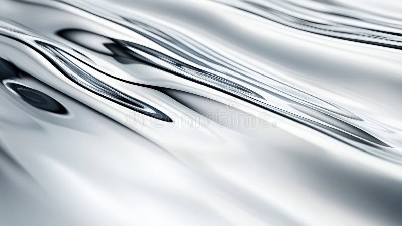 Soft Silver Liquid Surface with Gentle Ripples Stock Image - Image of ...