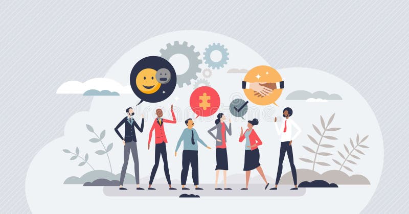 Soft Skills As Ability To Understand Communication Tiny Person Concept ...