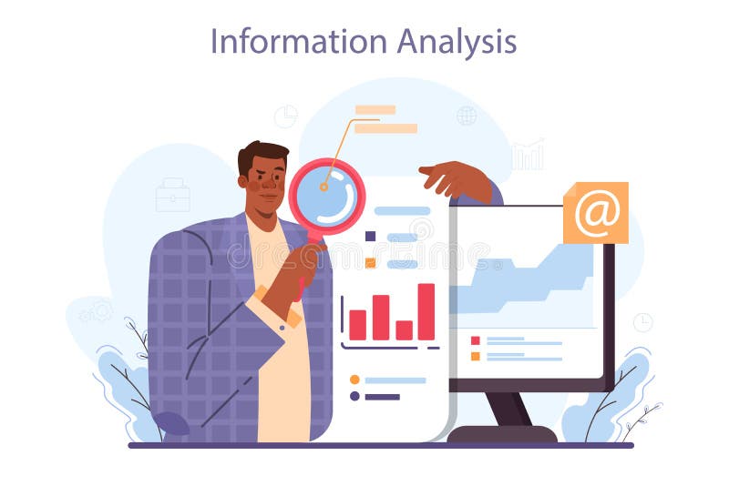 Soft Skills Concept. Business Employee with Information Analysis Skill ...