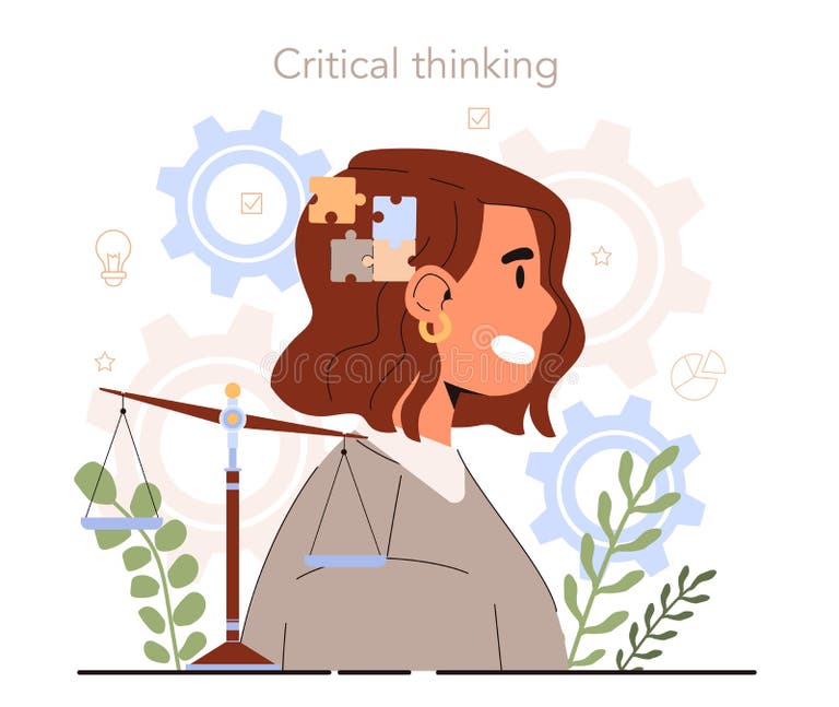 Soft Skills Concept. Business People or Employee with Critical Thinking ...